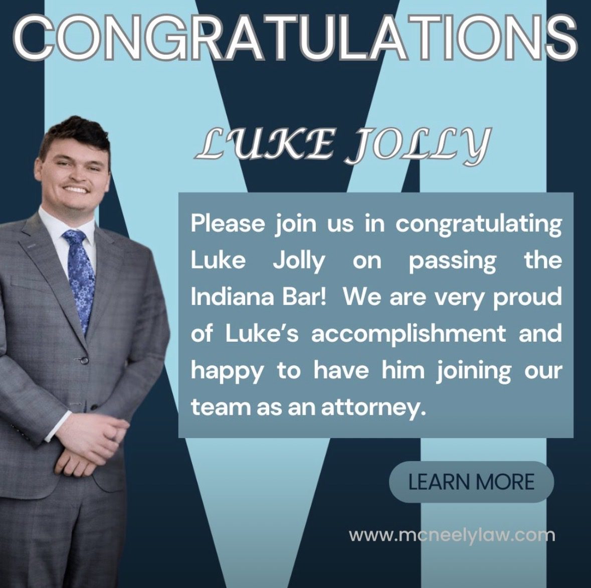 Congratulations Luke! | McNeelyLaw LLP